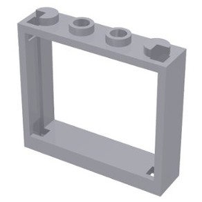 樂高 LEGO 淺灰色 1x4x3 窗框 窗戶框 窗戶 60594 6146299 街景 城市 Gray Window | 蝦皮購物