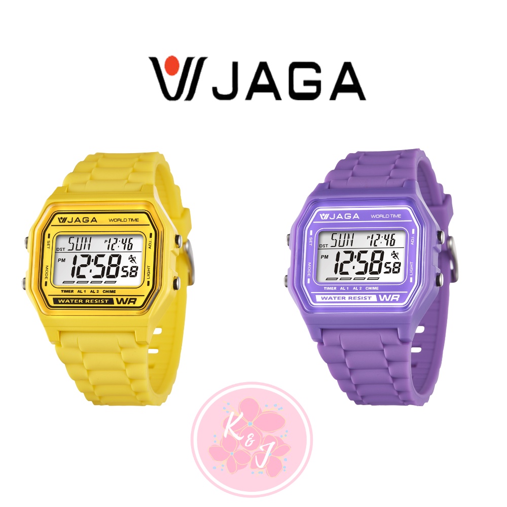 【JAGA捷卡】 冷光電子錶 Digital Watch K&J SHOP 台灣廠商 學生錶 防水 M1103 | 蝦皮購物