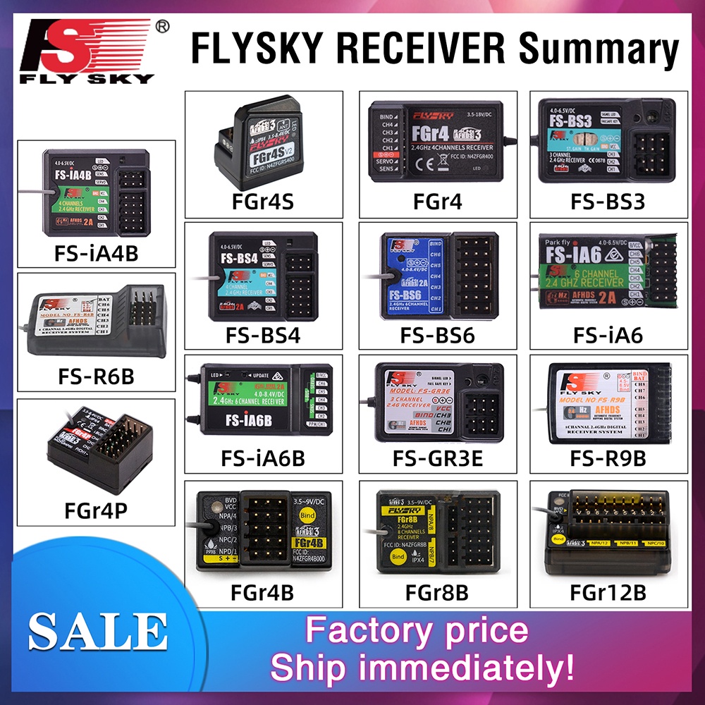 Flysky FGR4S FGR4P FGR4B FS-GR3E FS-R6B FS-iA6 FS-iA6B FS-BS | 蝦皮購物