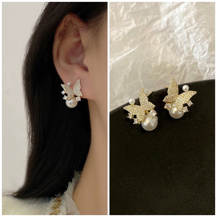 浮誇小姐 S925 耳環 法式典雅耳環 A100-5 珍珠耳環 水鑽耳環 星星耳環 長款耳環 垂墜耳環 耳釘 台灣現貨 | 蝦皮購物