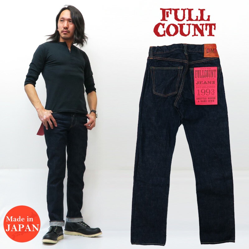日本製造 FULLCOUNT #1108 SLIM STRAIGHT JEANS 13.7oz Denim 牛仔褲 | 蝦皮購物