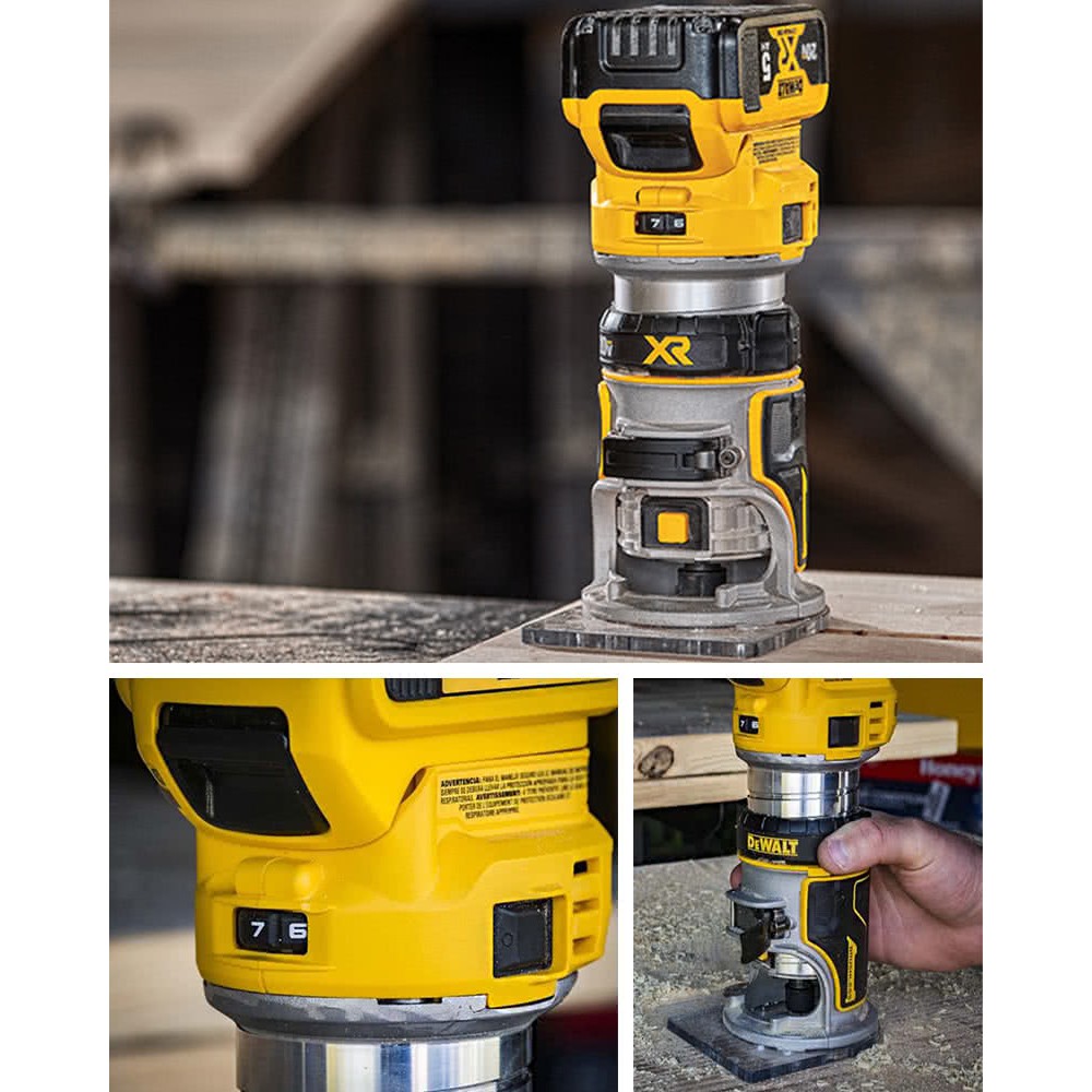 ∞沙莎五金∞ DEWALT 得偉20V DCW600B 免碳刷無線修邊機 雕刻機 Router 路達 DCW600/空機 | 蝦皮購物