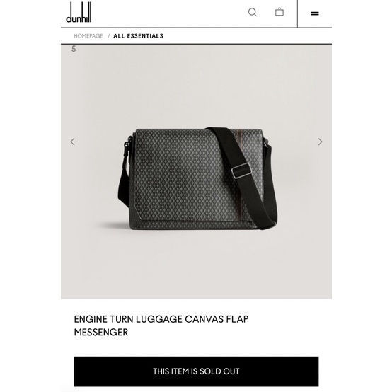 （絕版全新）dunhill ENGINE TURN LUGGAGE CANVAS系列 郵差包 | 蝦皮購物