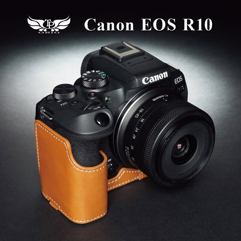 【台灣TP】適用於 Canon EOS R10 EOSR10 開底真皮底座 牛皮 快拆電池 相機包 皮套 | 蝦皮購物