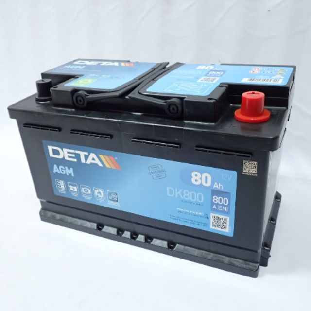 DETA 德大電瓶 DK800 AGM80 80Ah 57539 到店安裝送急救電源 油電混合車專用電池 | 蝦皮購物