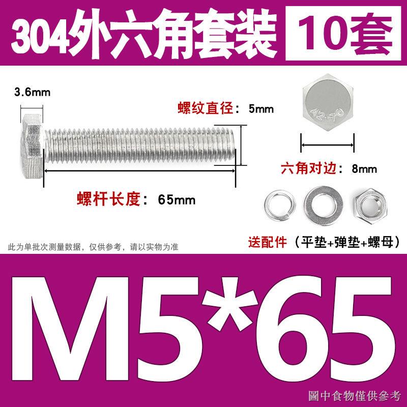 (內六角螺絲平腳)（傢俱螺絲配件）【螺絲】M5M6M8M10 304不鏽鋼外六角螺絲加長螺栓螺釘螺母配件大全螺桿mm | 蝦皮購物