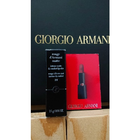 Giorgio Armani奢華訂製柔霧唇膏 201 精巧版 | 蝦皮購物