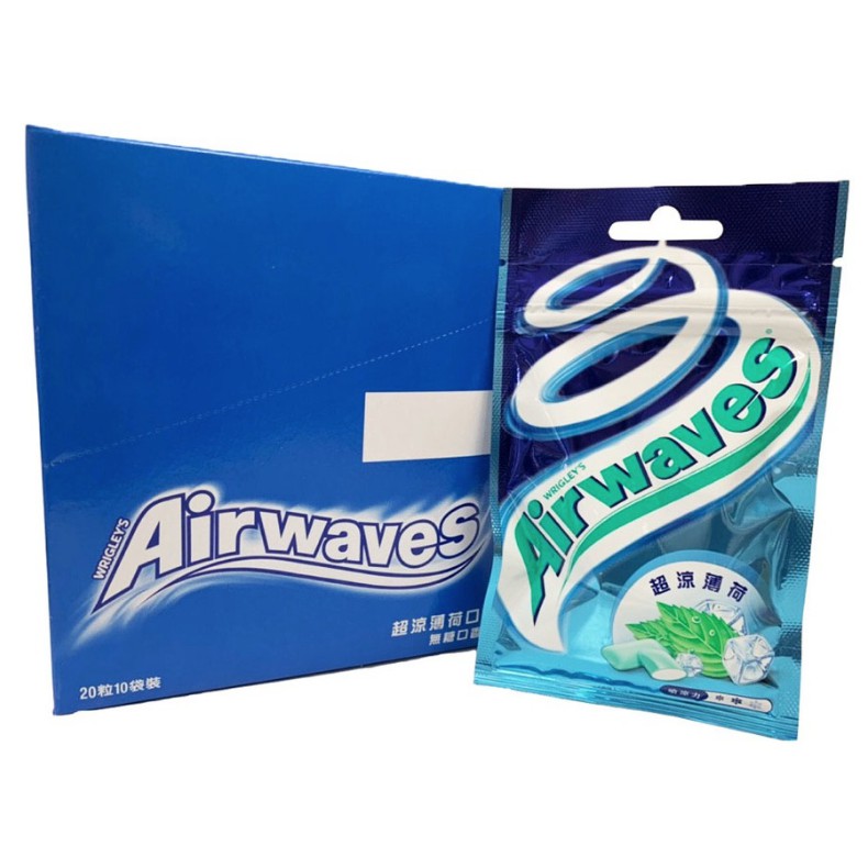 ＊快速出貨 蝦皮代開發票＊ 現貨 Airwaves 超涼 無糖口香糖 28g 超涼薄荷口味 單包裝 口香糖 | 蝦皮購物