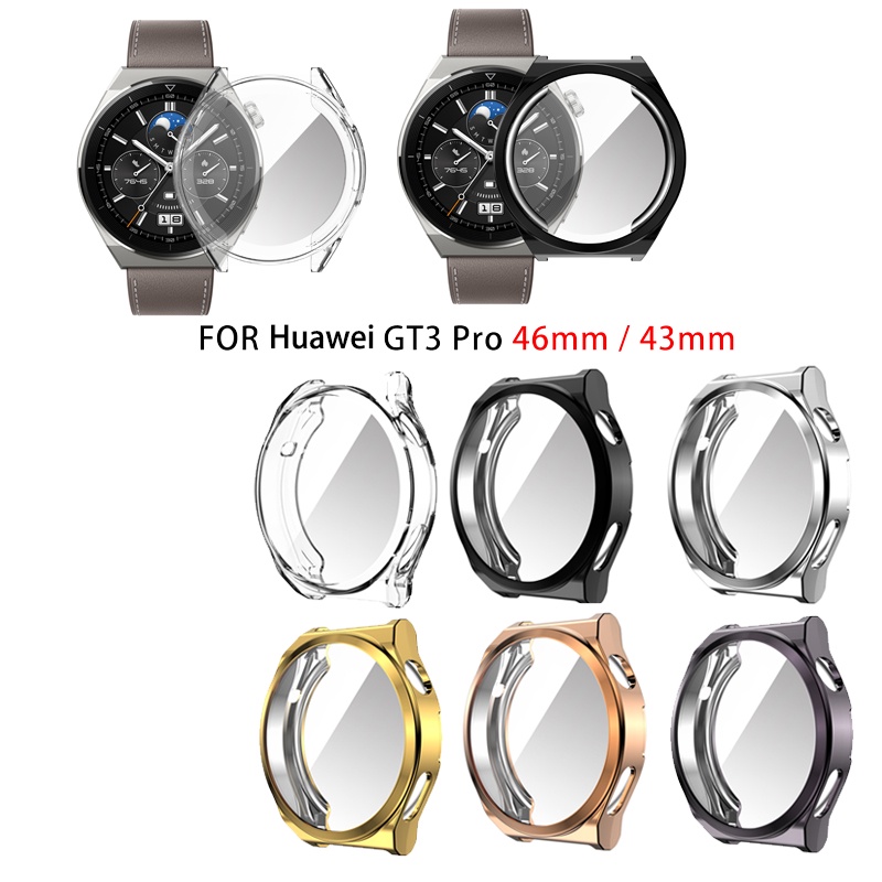 華為 Tpu 電鍍錶殼保護套適用於 Huawei watch GT3 GT 3 Pro 46mm 43mm | 蝦皮購物