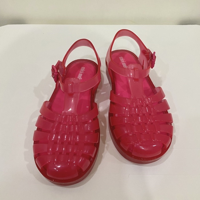 【tzuting22留】mini melissa 經典漁夫鞋(桃紅) US10 專櫃正貨 | 蝦皮購物