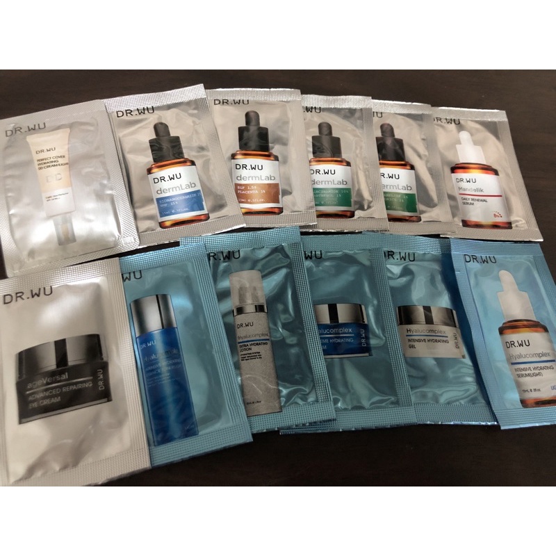 DR.WU試用包 體驗包2ml 實驗室精華液/杏仁酸精華液/玻尿酸保濕/DD霜/全日防曬乳潤色/角鯊玫瑰果油精華 | 蝦皮購物