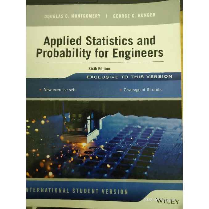 Applied statistics and probability for engineers 6/e | 蝦皮購物