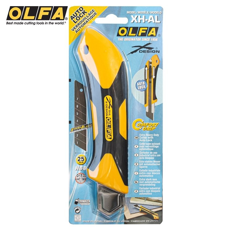 找東西@日本製OLFA防滑橡膠X系列特大型美工刀XH-AL附掛洞(自動鎖定25mm刀片;品番212B)超大美工刀切割刀具 | 蝦皮購物