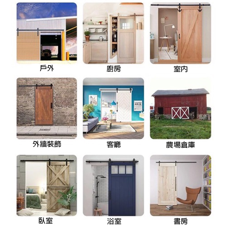 【susumy】美式穀倉門吊軌軌道 滑軌五金 穀倉門 木門配件 拉門經典 工業風大門 工業風穀倉 穀倉門滑軌 | 蝦皮購物