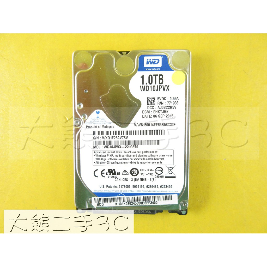 【大熊二手3C】2.5硬碟 - 1T 1TB 1000G 1000GB - SATA - 每顆240元 | 蝦皮購物