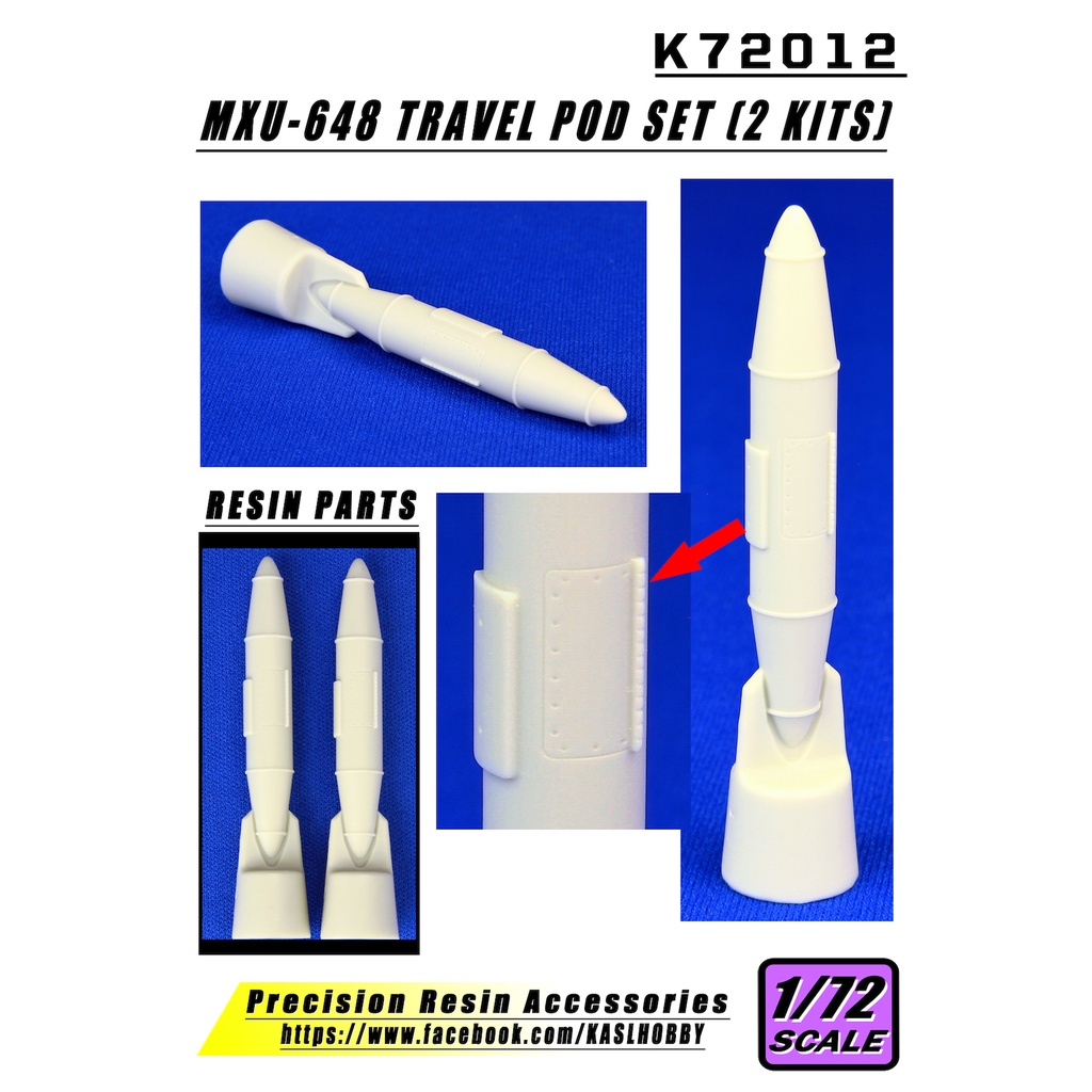 【工匠模型】KASL 1/72 MXU-648 Travel Pod 行李吊艙 (2入) K72012 | 蝦皮購物