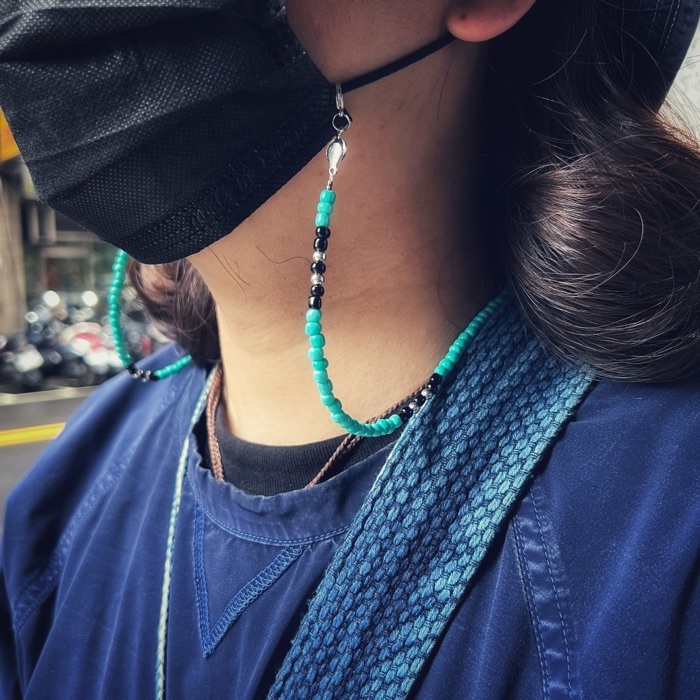 [澤山]日本琉璃色珠多功能項鍊 手環 眼鏡鏈 口罩鏈 冰湖綠/黑（Goro’s tk hb 鷲見 菊地健） | 蝦皮購物