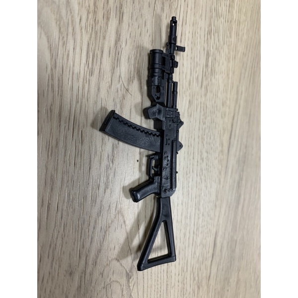 1 6 12吋 人偶武器配件 Ak 47（黑）槍身彎曲突擊步槍一把 場景配件 蝦皮購物