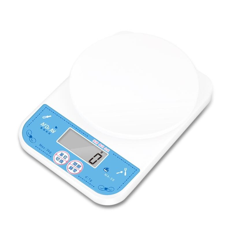 NDr. AV 日式小型多用途電子秤 家用秤 MA-3S 最大計量:3kg 計量範圍:2g~3kg 操作簡單-【便利網】 | 蝦皮購物