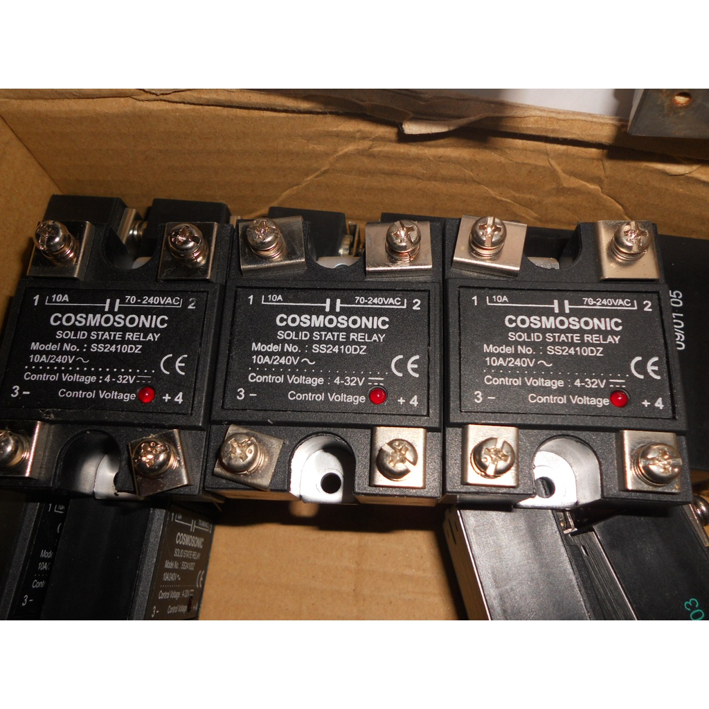 COSMOSONIC 固態繼電器SSR SS2410DZ IN:4-32V OUT:10A 70-240VAC (D1 | 蝦皮購物