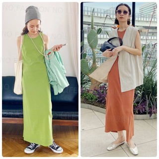 ☆NFNL☆ UNGRID 春夏再入荷 必收推薦大人氣 簡約百搭細身感 後開叉合身 背心長洋裝 | 蝦皮購物