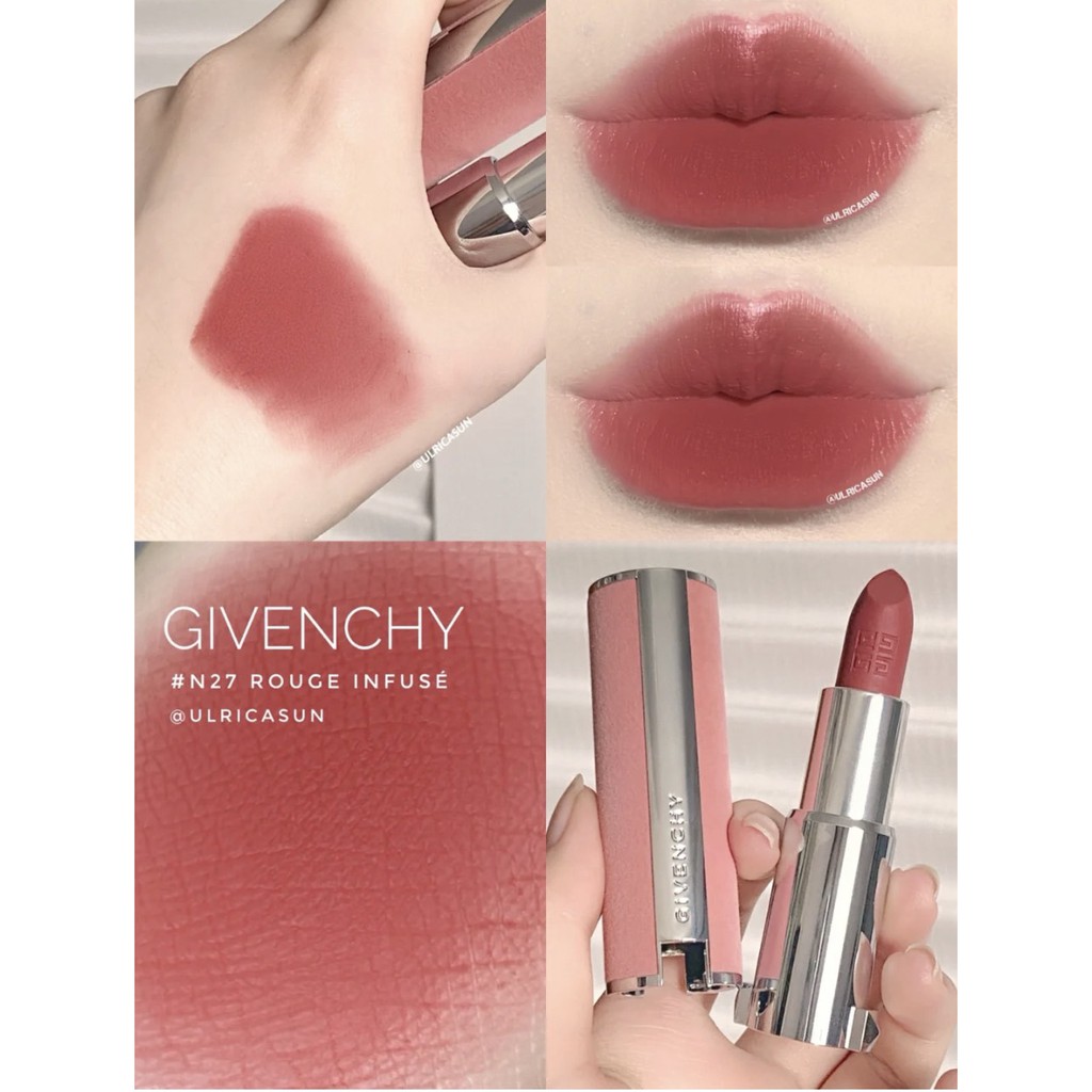 Y.A🌸 Givenchy 紀梵希 N17 N27 N28 高級訂製香吻誘惑紅絲絨唇膏 粉絲絨 口紅 七夕限定 | 蝦皮購物