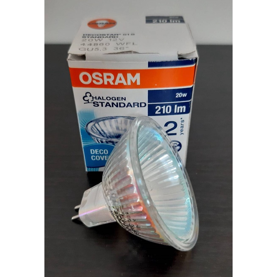 OSRAM歐司朗44860 MR16 12V 20W WFL GU5.3 36度 鹵素杯泡（德國製 ）新品出清-附發票 | 蝦皮購物