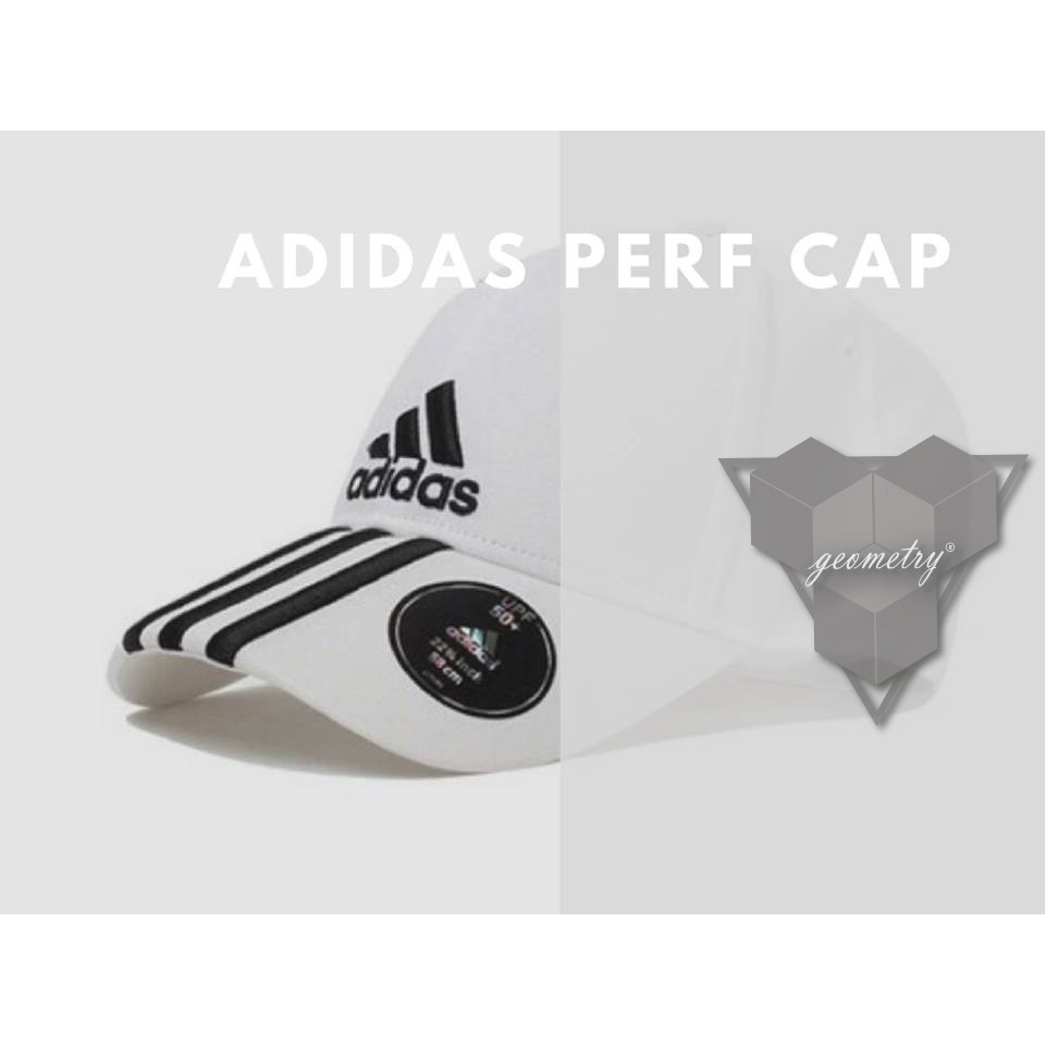 【Geometry】ADIDAS 刺繡 logo 三線老帽 白 DU0197 | 蝦皮購物