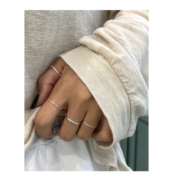 【lenstw】Silver925 Plated Layered 4sets Ring | 蝦皮購物