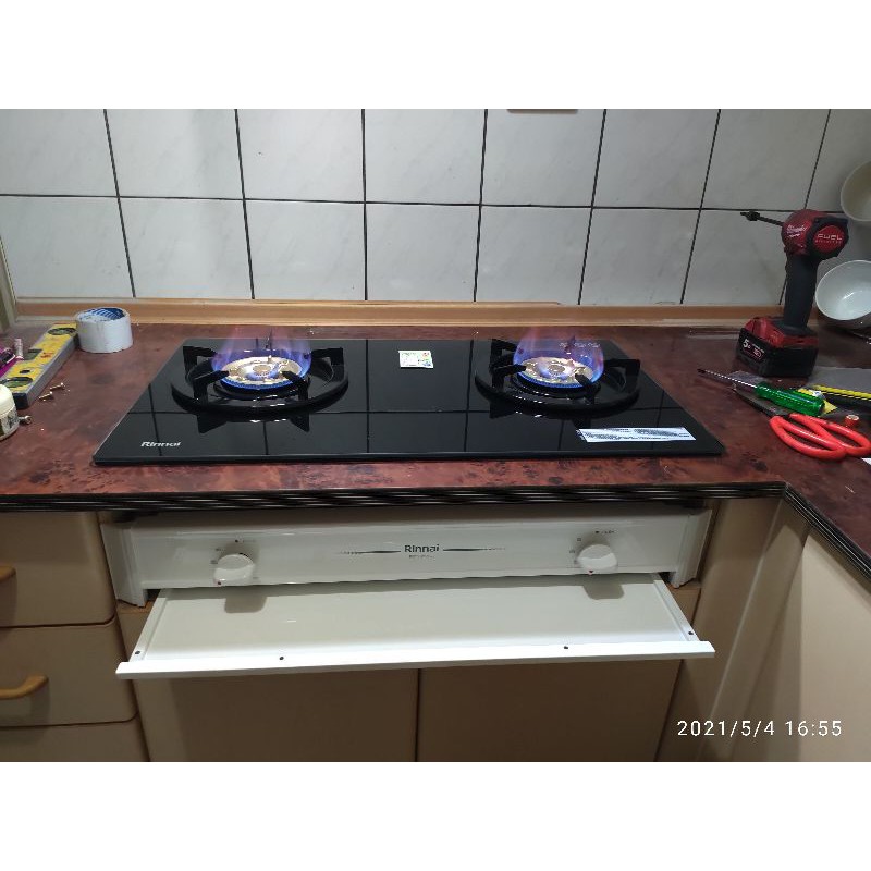 【大台北快速服務】林內瓦斯爐 RBTS-227GC(B) 黑玻璃面板 | 蝦皮購物