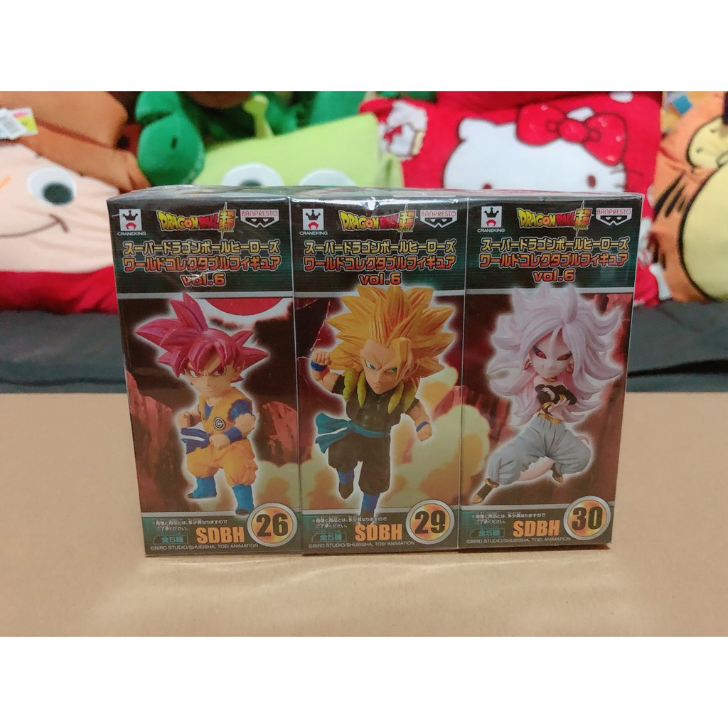 代理 七龍珠超 龍珠英雄 WCF SDBH Vol.6 神悟空 超三悟天克斯 人造人21號 全新未拆 小全 | 蝦皮購物