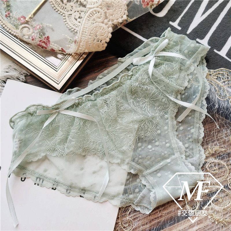 M.F 性感 網紗 蕾絲 低腰 波點 甜美 內褲 台灣賣家 女生內褲 台灣快速出貨 親膚 可愛 蝴蝶結 舒適 B0063 | 蝦皮購物