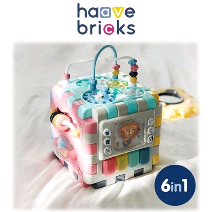 [韓國] haave bricks 六合一多功能玩具箱 感官玩具 嬰兒玩具 感官訓練 | 蝦皮購物