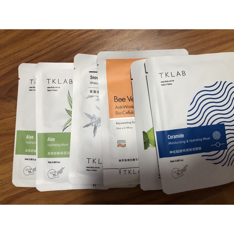 TKLAB 面膜 雪藻淨白細緻毛孔 b5積雪草修護舒緩 神經醯胺特潤 蘆薈舒緩保濕 面膜 | 蝦皮購物