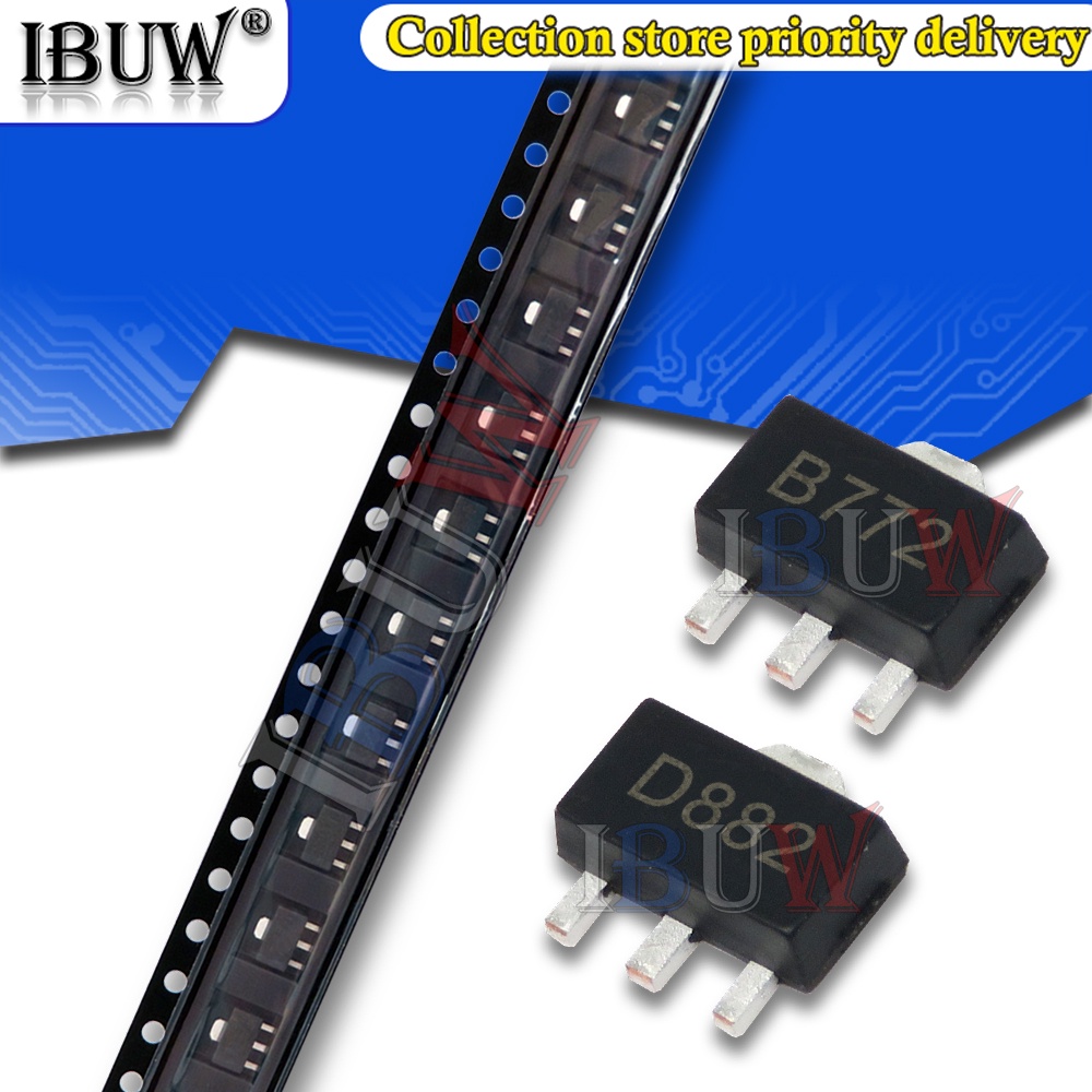 20pcs 2SB772 SOT89 B772 SMD SOT-89 2SD882 D882 PNP 中功率晶體管 | 蝦皮購物