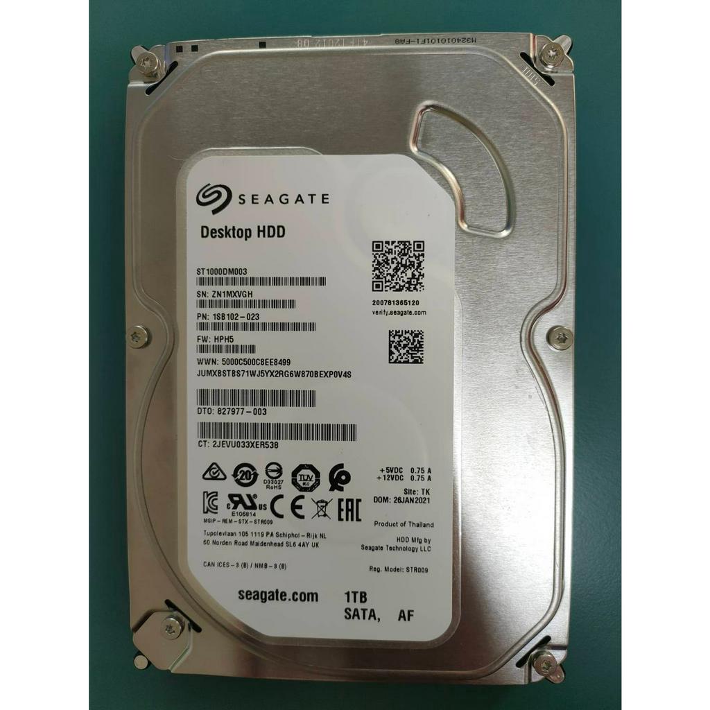 【Seagate】ST1000DM003 3.5吋硬碟 1TB(次級品) | 蝦皮購物
