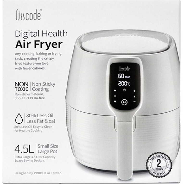 氣炸鍋 Lisscode 4.5公升數位式健康 氣炸鍋-象牙白 LC-001-WH 中秋烤肉 在家烤肉 | 蝦皮購物