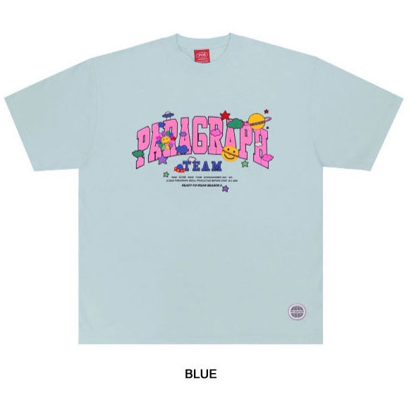 【PARAGRAPH】S7 NO.56 PEAK SMILE TEE 發泡星球 短T (BLUE 藍色) 化學原宿 | 蝦皮購物