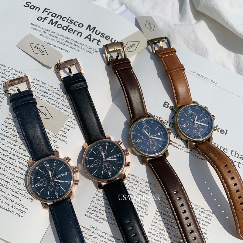 現貨🐘美國代購🇺🇸 Fossil 男生手錶 日常防水 皮錶帶 | 蝦皮購物