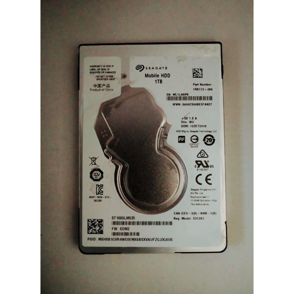 希捷Seagate ST1000LM035 2.5吋 1TB 1T 7mm 筆電硬碟 HDD | 蝦皮購物