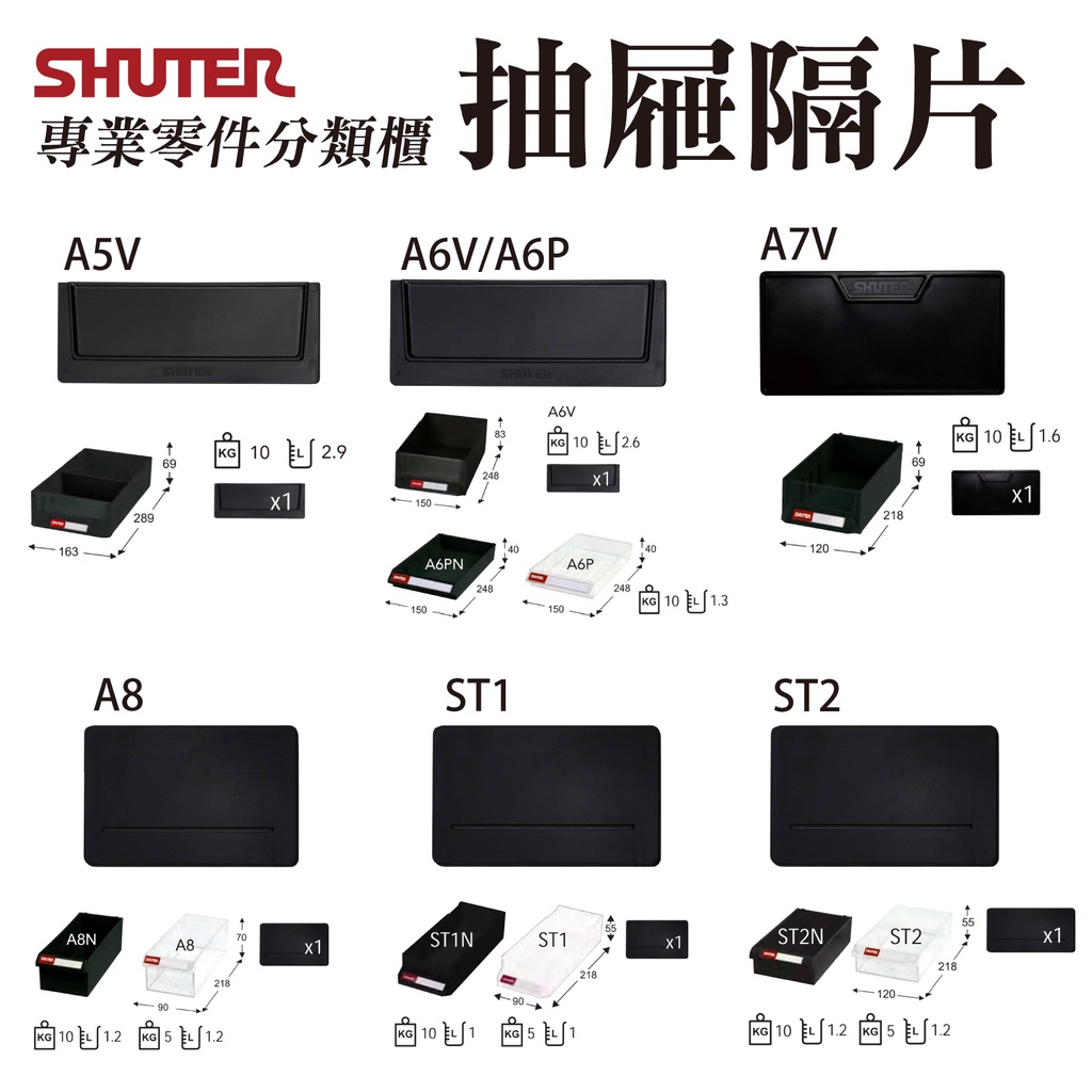 樹德 ST1 ST2 A5V A6 A6P A7V A8 零件櫃用 抽屜隔片 抽屜隔板 隔板 分類隔板 零件櫃用隔片 | 蝦皮購物