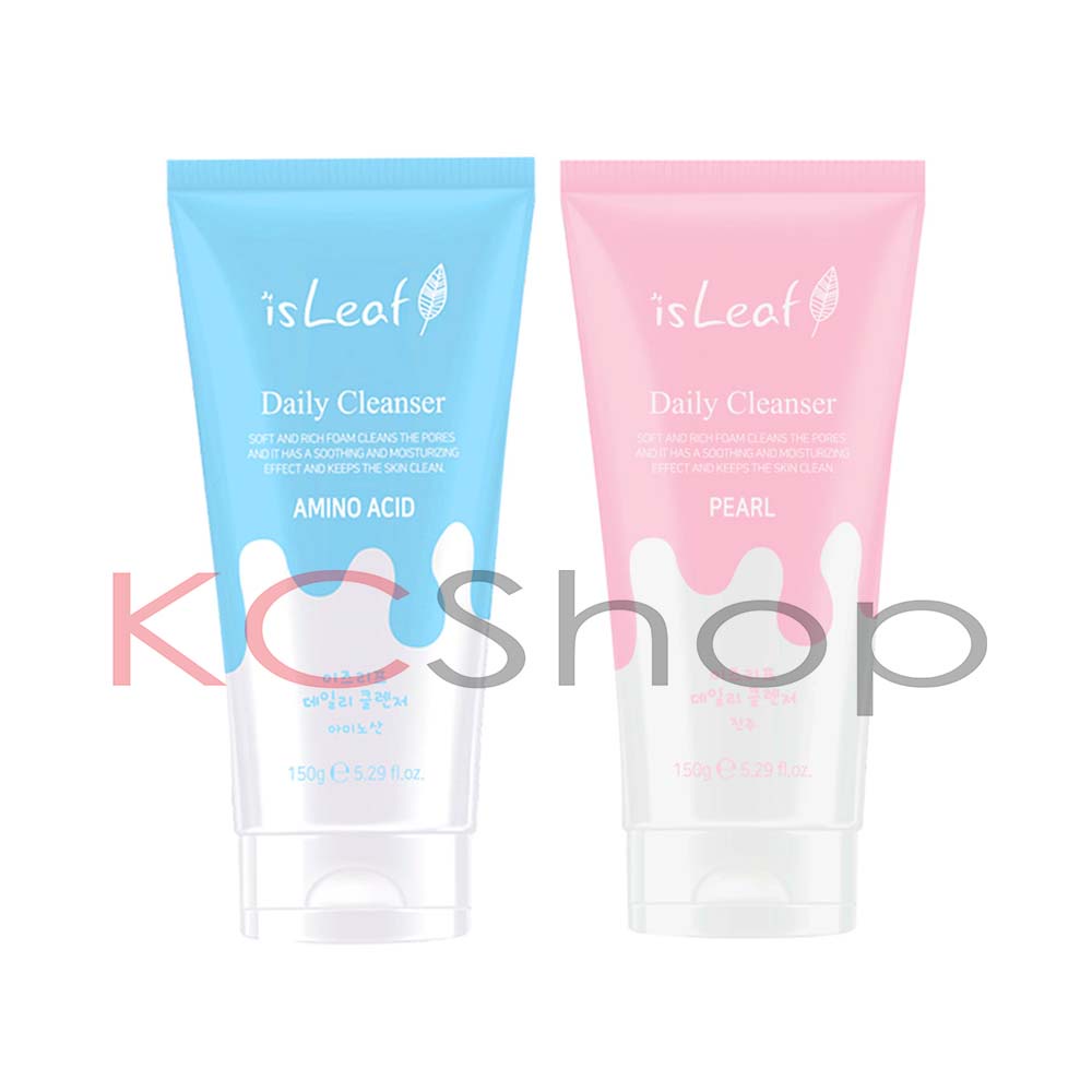 韓國 isLeaf 溫和柔膚潔顏乳 胺基酸/珍珠（150g）【kcshop】 | 蝦皮購物