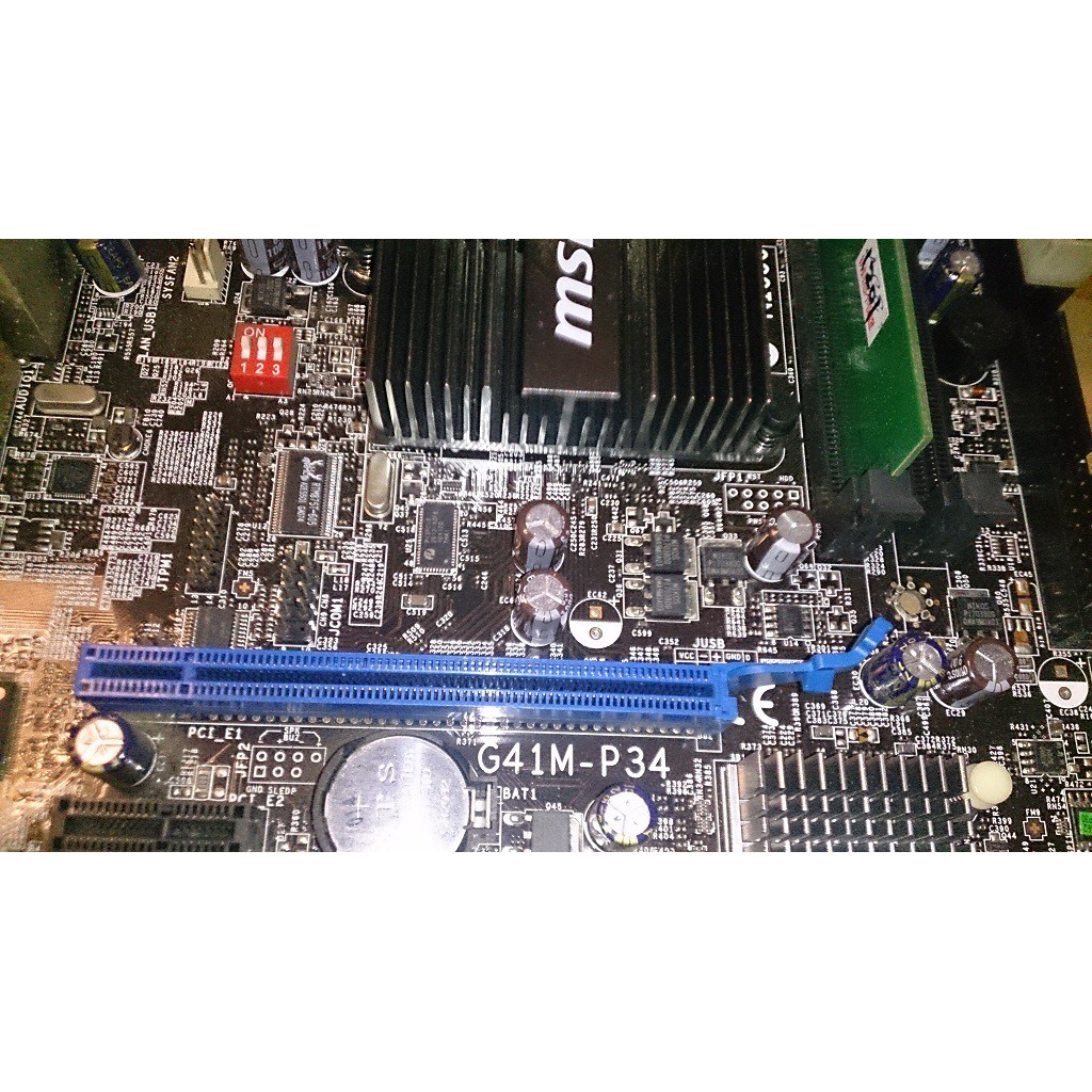 msi G41M-P34 主機板+ 雙核心 E6500 CPU +風扇+ 後檔板 | 蝦皮購物