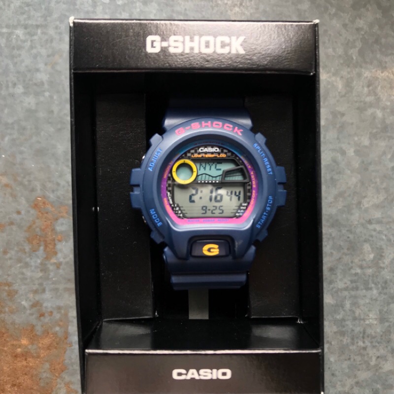 CASIO G-SHOCK GLX-6900A-2 6900海軍 藍 深藍 黃 電子 錶 二手 卡西歐 G-LIDE | 蝦皮購物