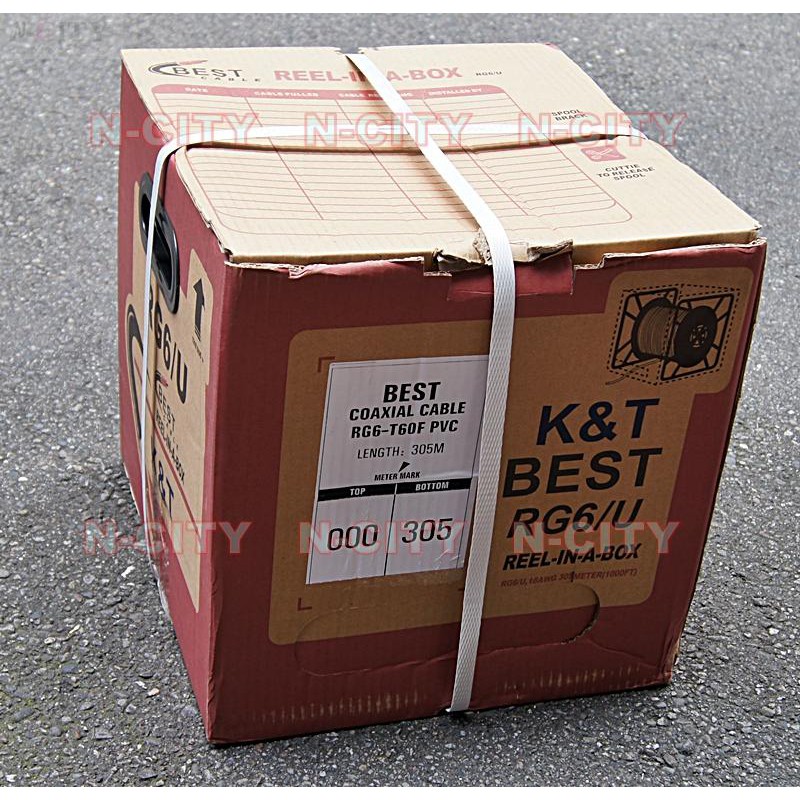 原裝BEST RG6-T60F PVC軸捲裝CATV 5C2V同軸CABLE電纜線RF訊號.有線電視-305米3600元 | 蝦皮購物