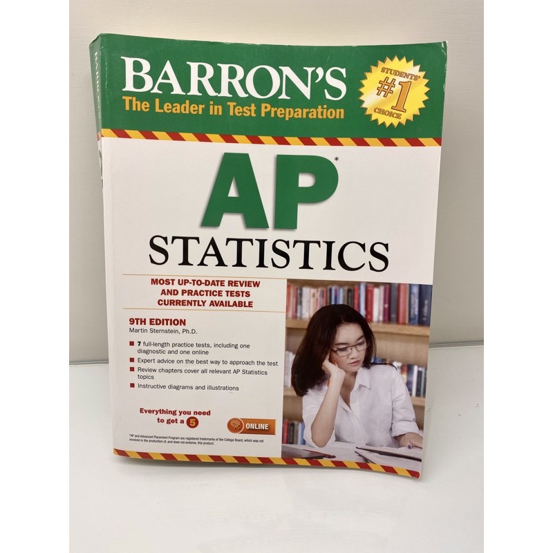 全新 BARRON’S AP STATISTICS PREP BOOK 統計學 教科書 | 蝦皮購物