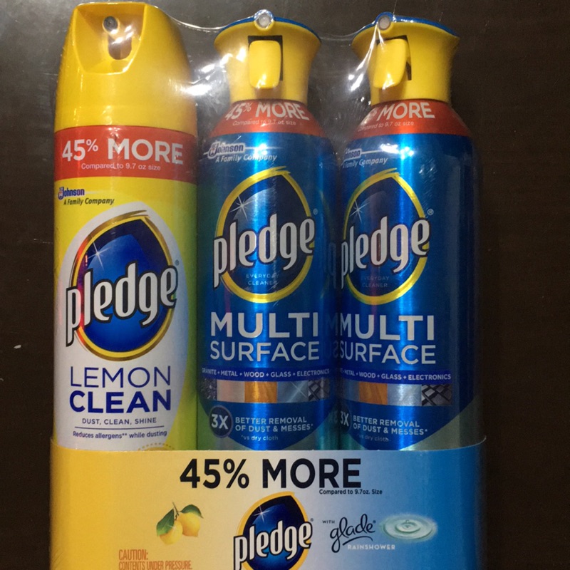 [Costco好市多] PLEDGE 碧麗珠 傢俱清潔亮光劑(403g*1罐) + 日常萬用清潔劑(403g*2罐) | 蝦皮購物