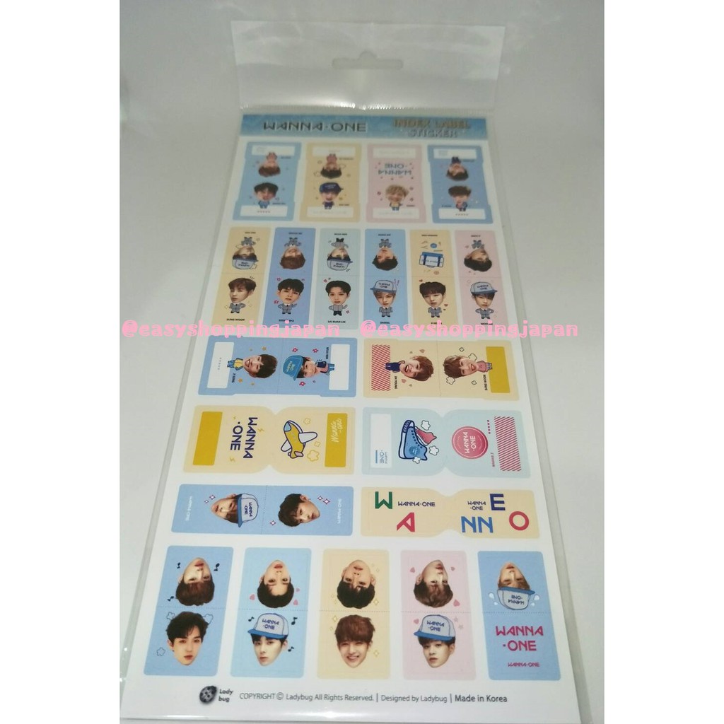 ESJ台灣 韓國正版 wanna.one 索引式標籤貼紙 index label sticker | 蝦皮購物