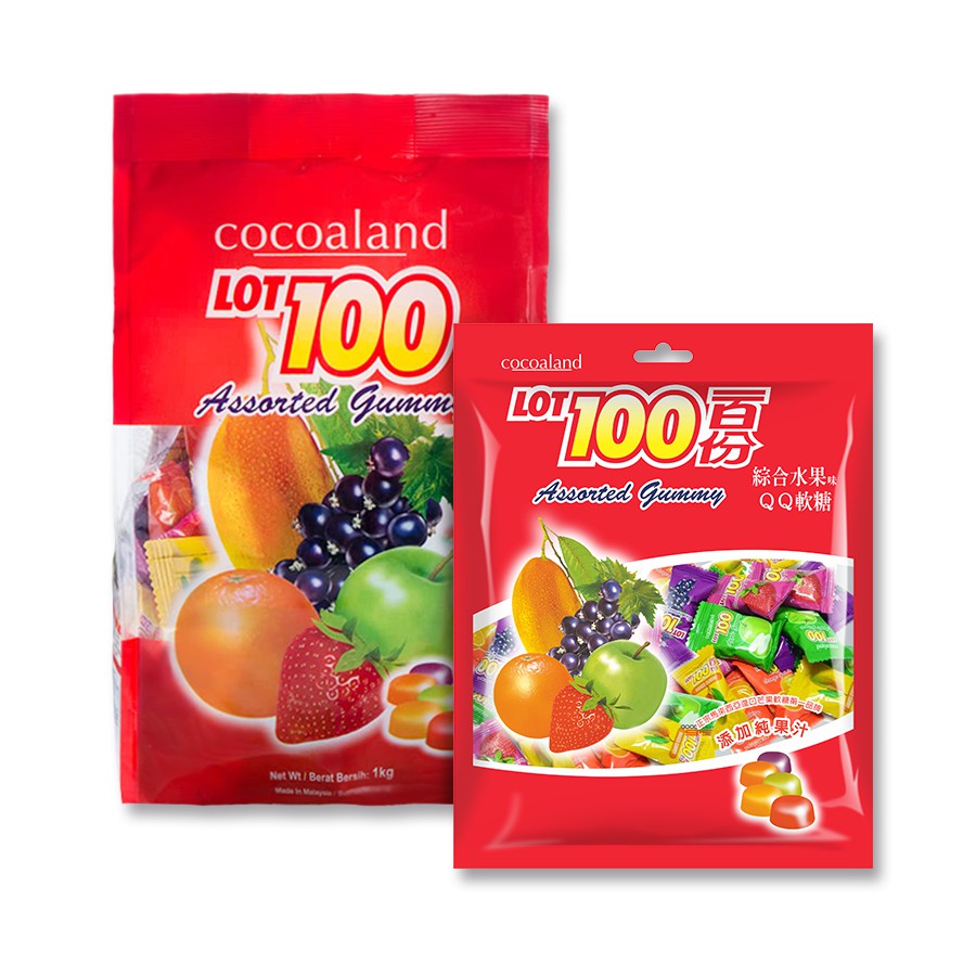 【野味食品】LOT100份 綜合水果軟糖(160g/365g)馬來西亞進口,桃園實體店面出貨)QQ軟糖,一百份軟糖 | 蝦皮購物