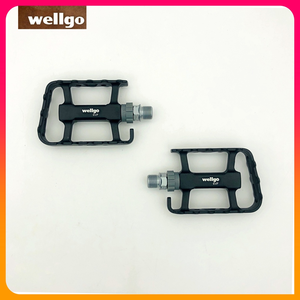騎樂 公司貨 Wellgo LU-C17/輕巧培林踏板/踏板/培林/黑 | 蝦皮購物
